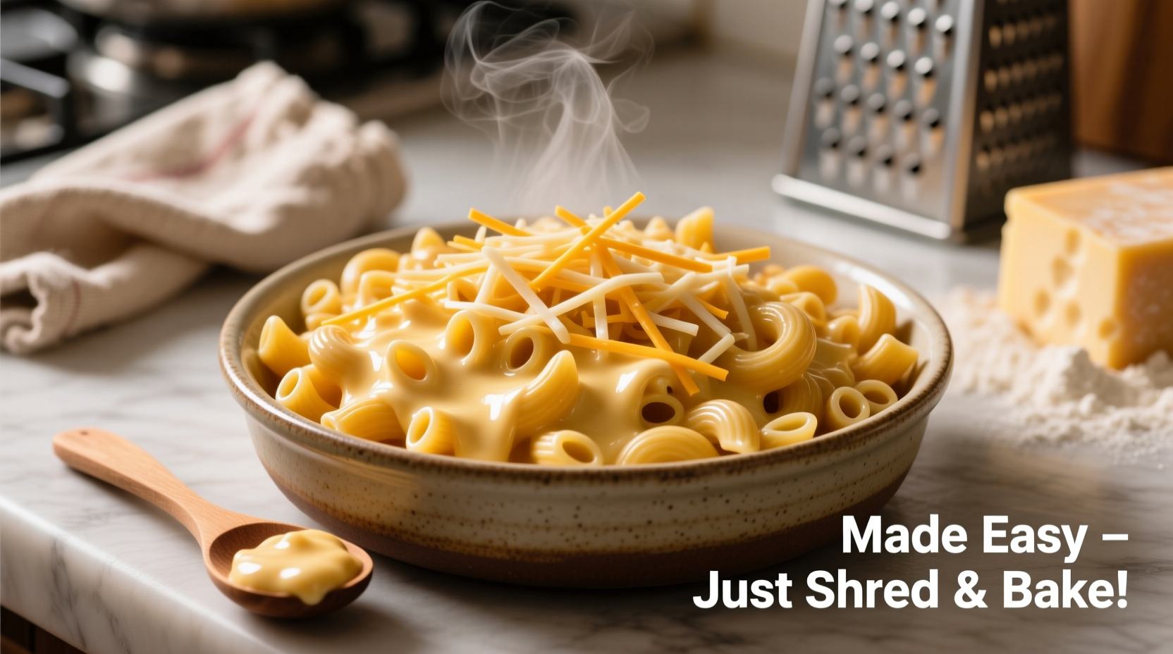 Creamy Mac N Cheese Made Easy Using Shredded Cheese For The Perfect ...