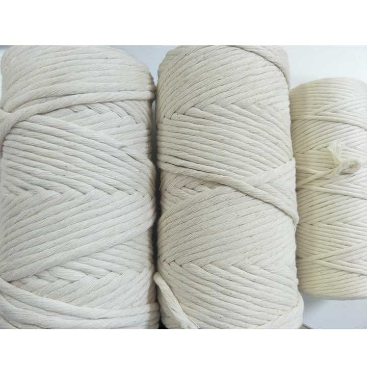 Factory Price 2mm 3mm 4mm 5mm Natural Color White Macrame Cord 100% ...