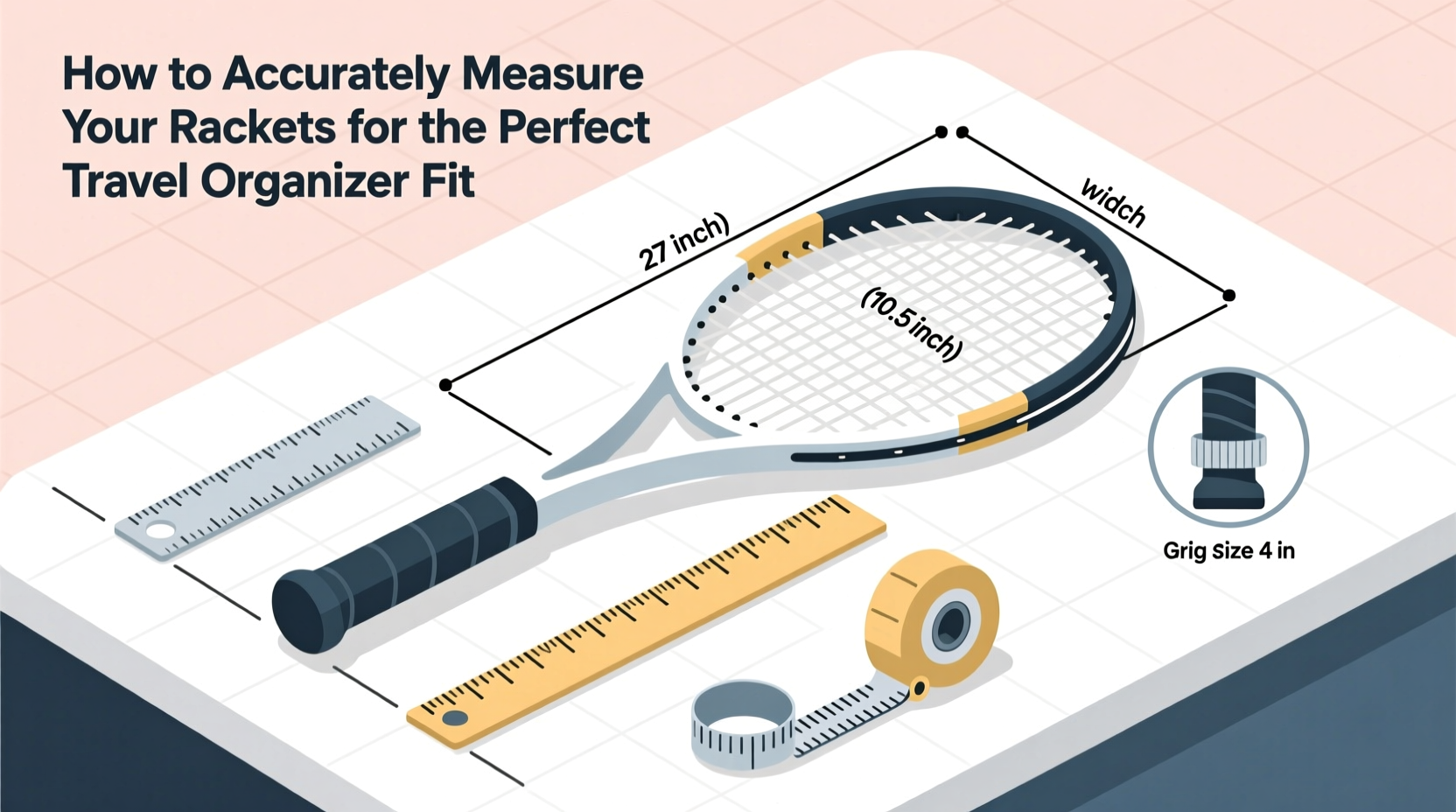 How To Accurately Measure Your Rackets For The Perfect Travel Organizer Fit