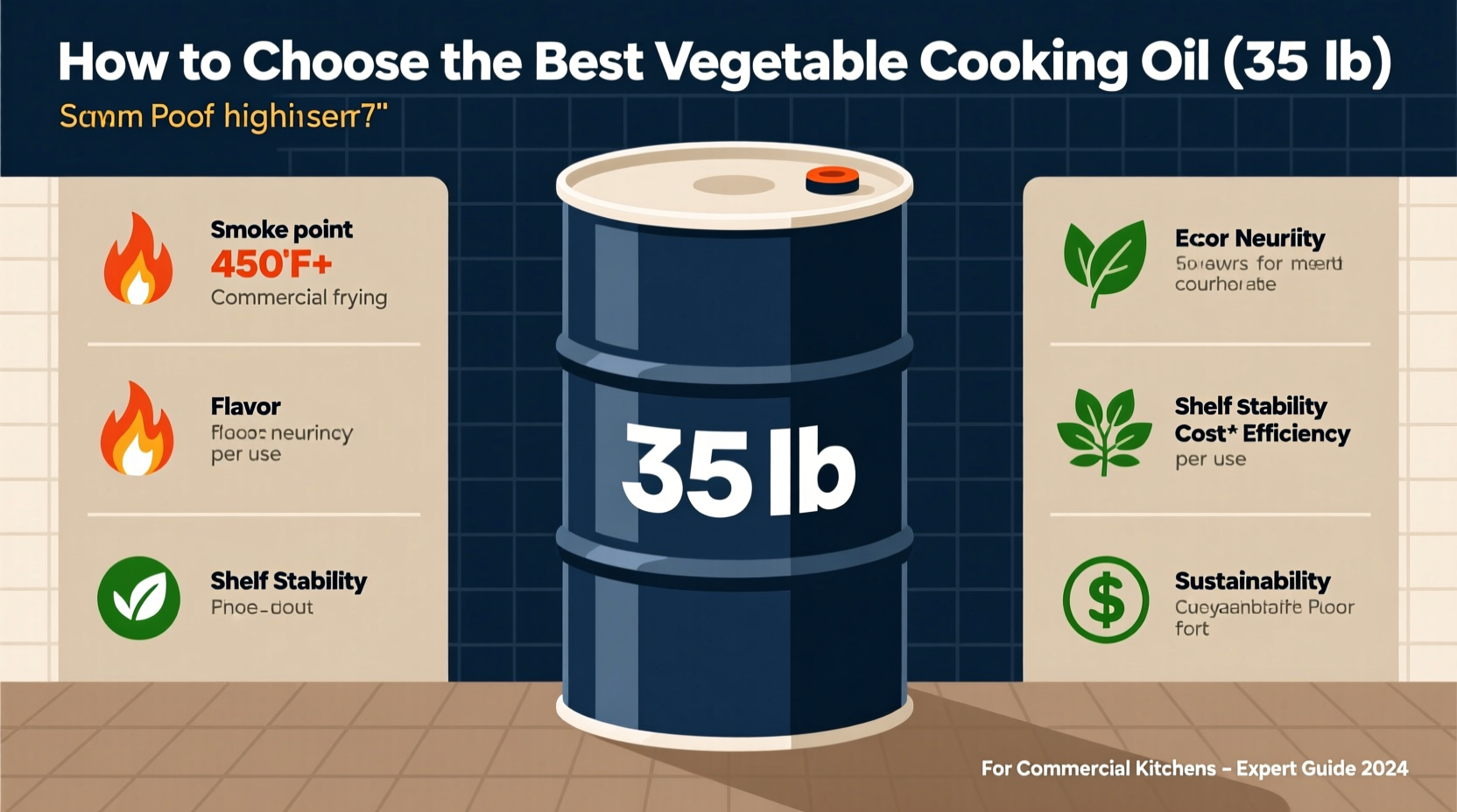 How to Choose the Best Vegetable Cooking Oil 35 lb for Commercial Kitchens