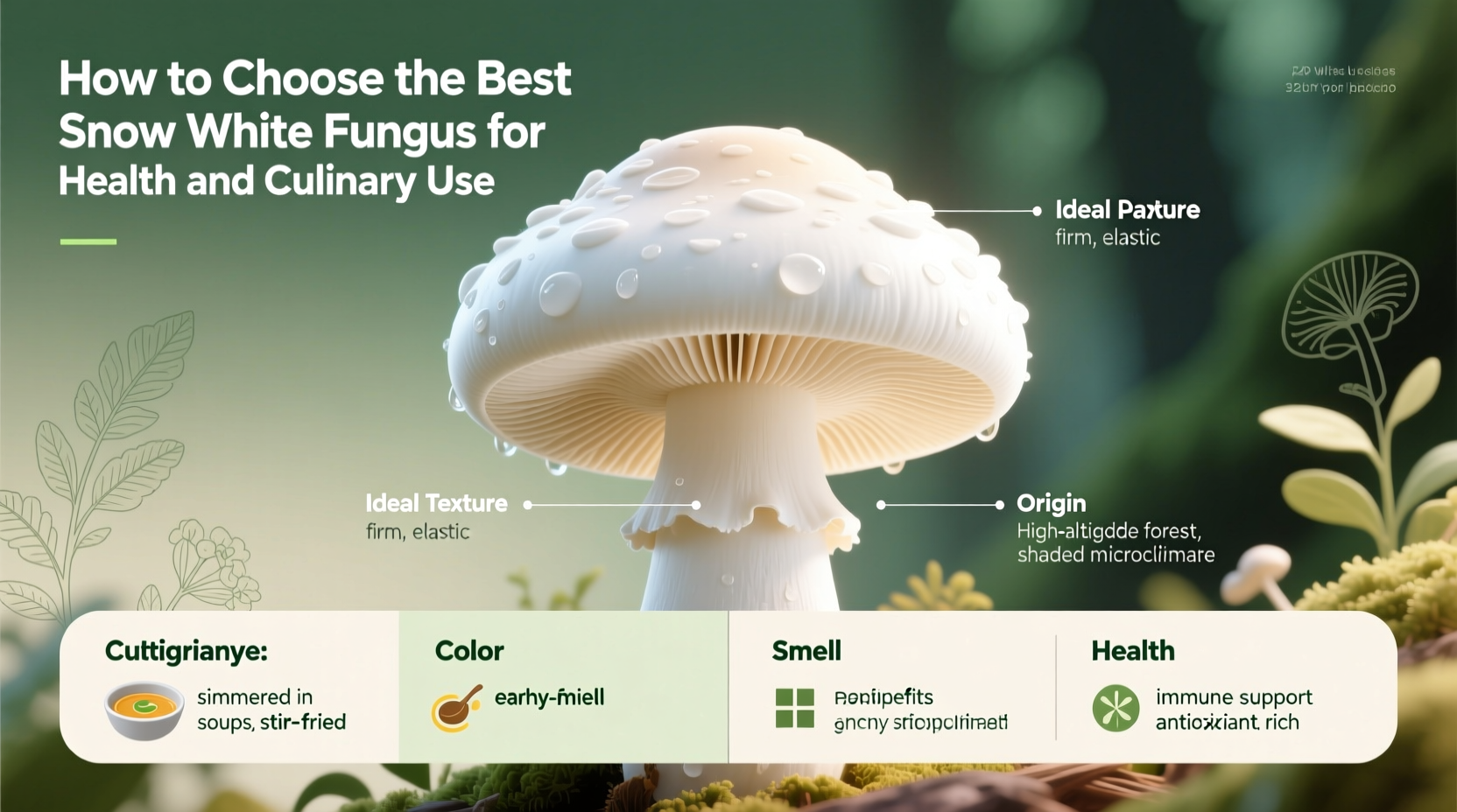 How to Choose the Best Snow White Fungus for Health and Culinary Use
