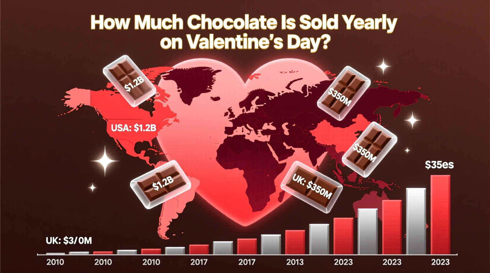 How Much Chocolate Is Sold Yearly on Valentine's Day