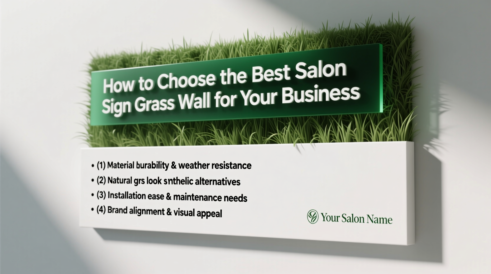 How to Choose the Best Salon Sign Grass Wall for Your Business
