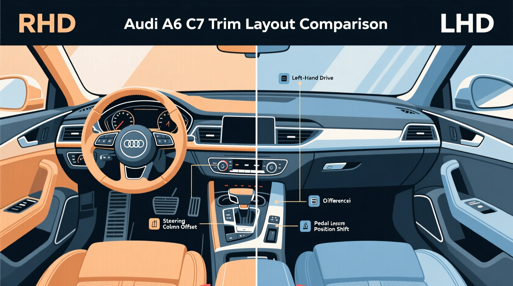 A6 C7 RHD vs LHD Trim Layout Differences Explained