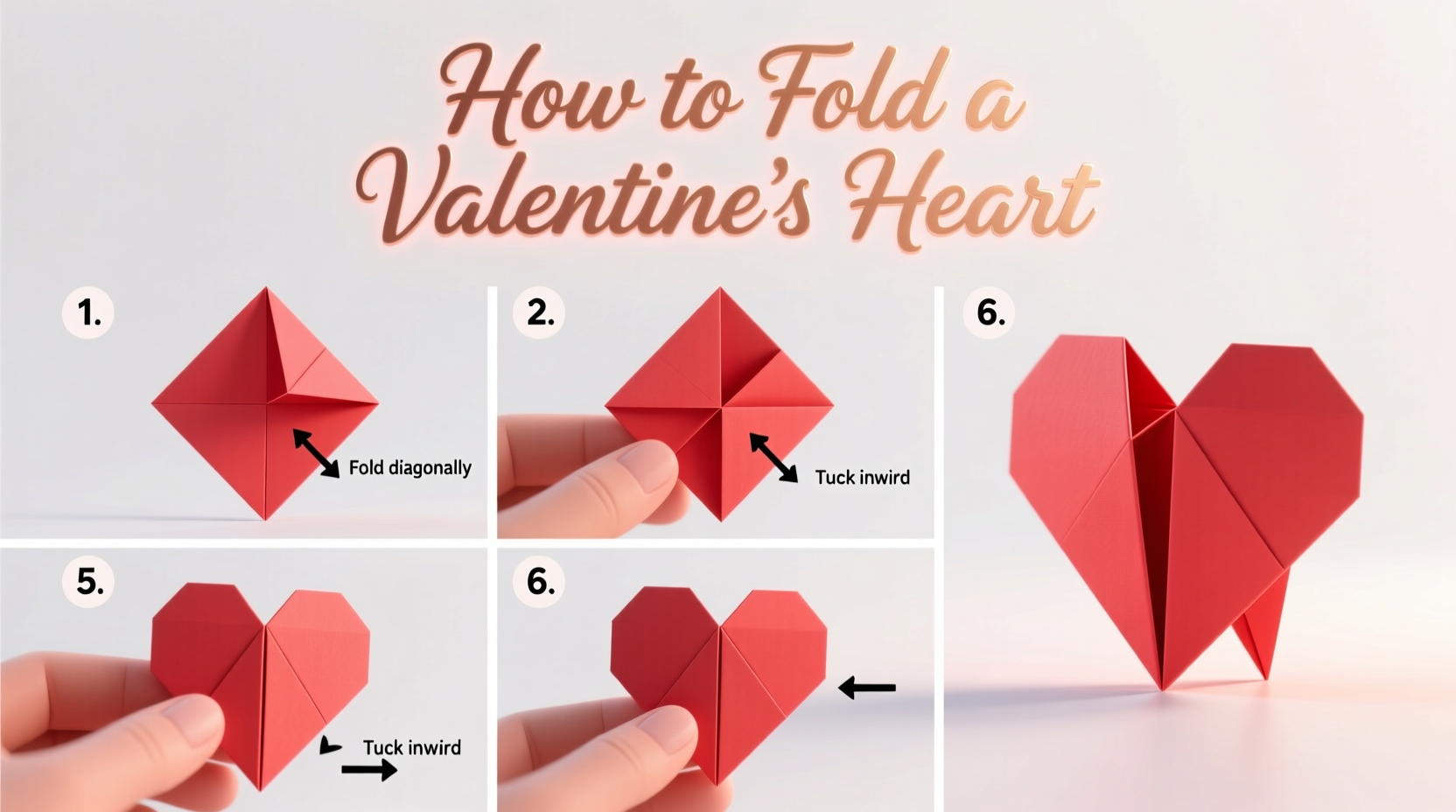 How to Fold Valentine's Day Origami Easily