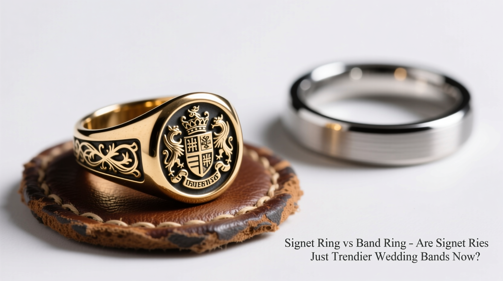 Signet Ring Vs Band Ring Are Signet Rings Just Trendier Wedding Bands Now