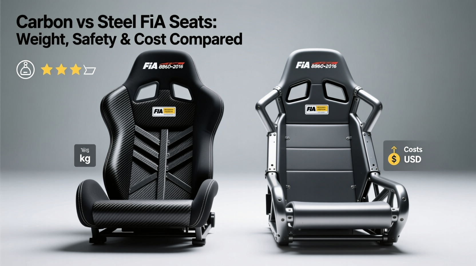 Carbon vs Steel FIA Seats: Weight, Safety & Cost Compared