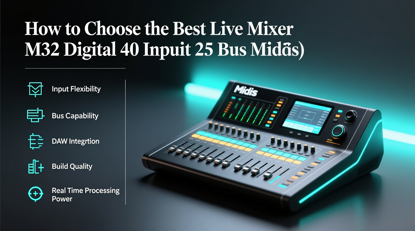 Cómo elegir un mezclador digital live mixer m32 digital 40 input 25 bus ...
