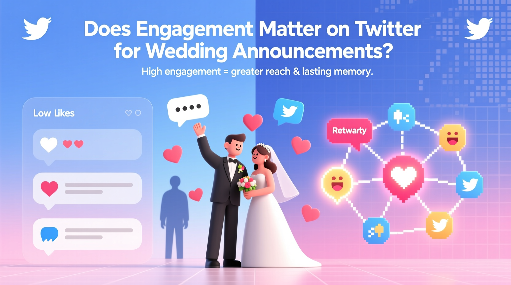 Does Engagement Matter on Twitter for Wedding Announcements?