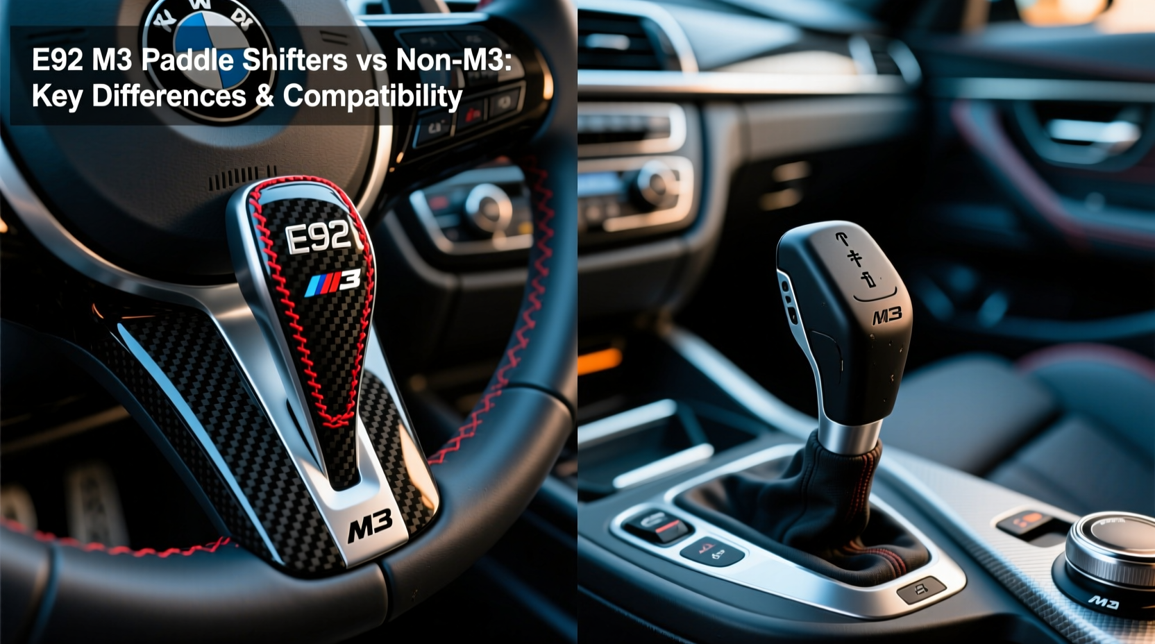 E92 M3 Paddle Shifters vs Non-M3: Key Differences & Compatibility