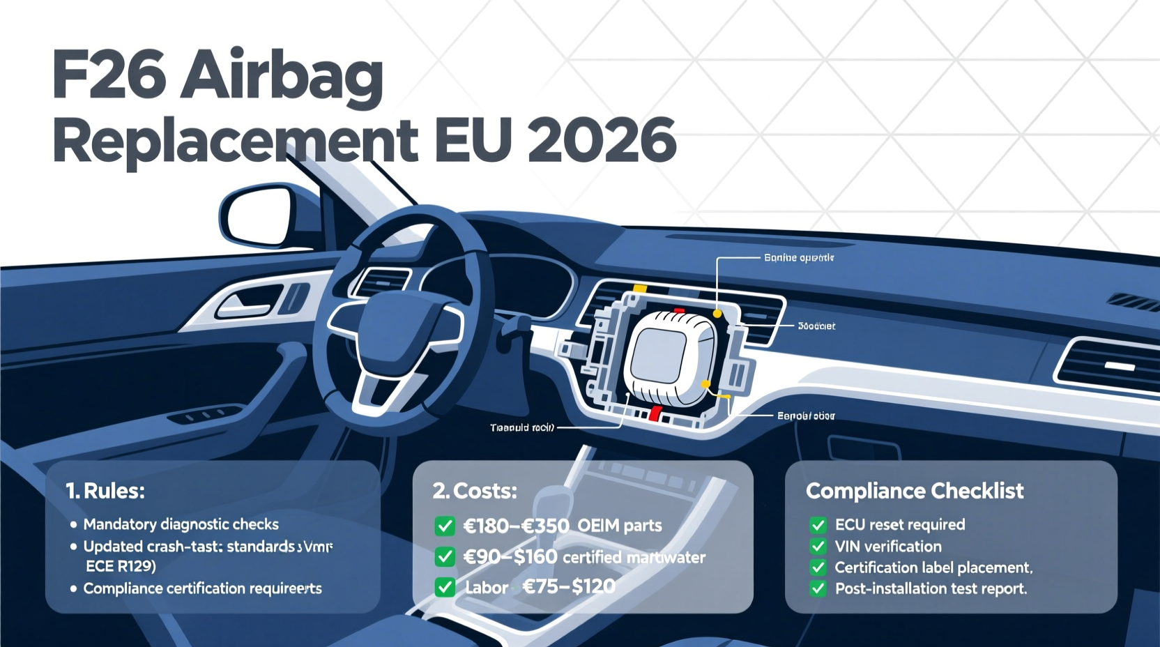 F26 Airbag Replacement EU 2026: Rules, Costs & Compliance