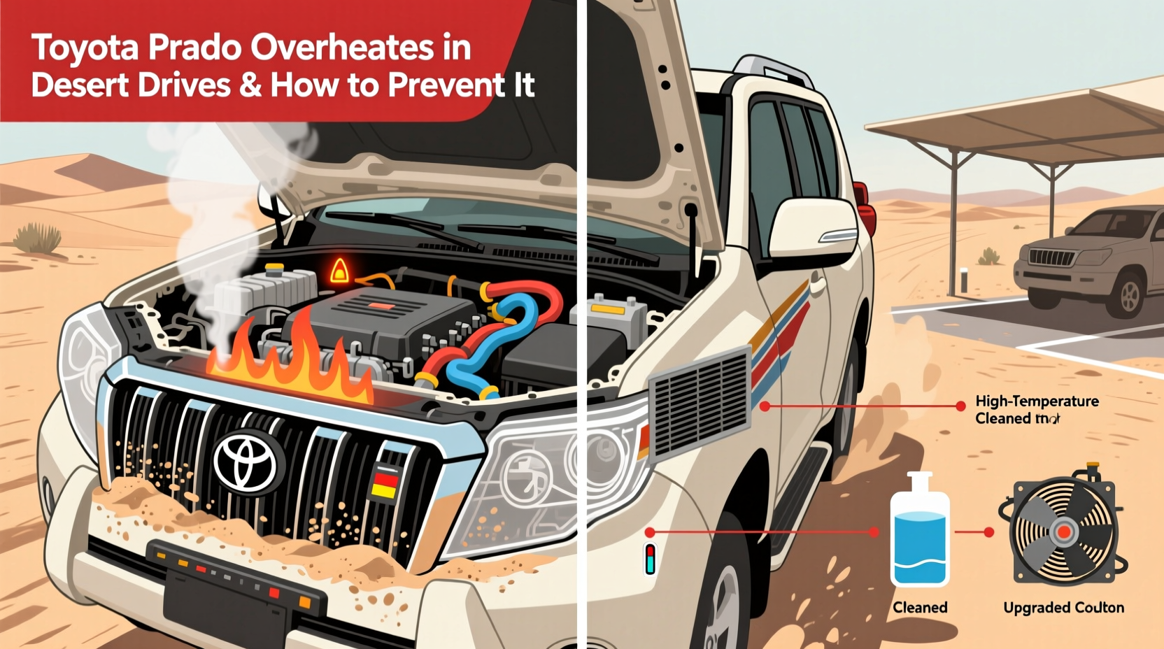 Why Toyota Prado Overheats in Desert Drives & How to Prevent It