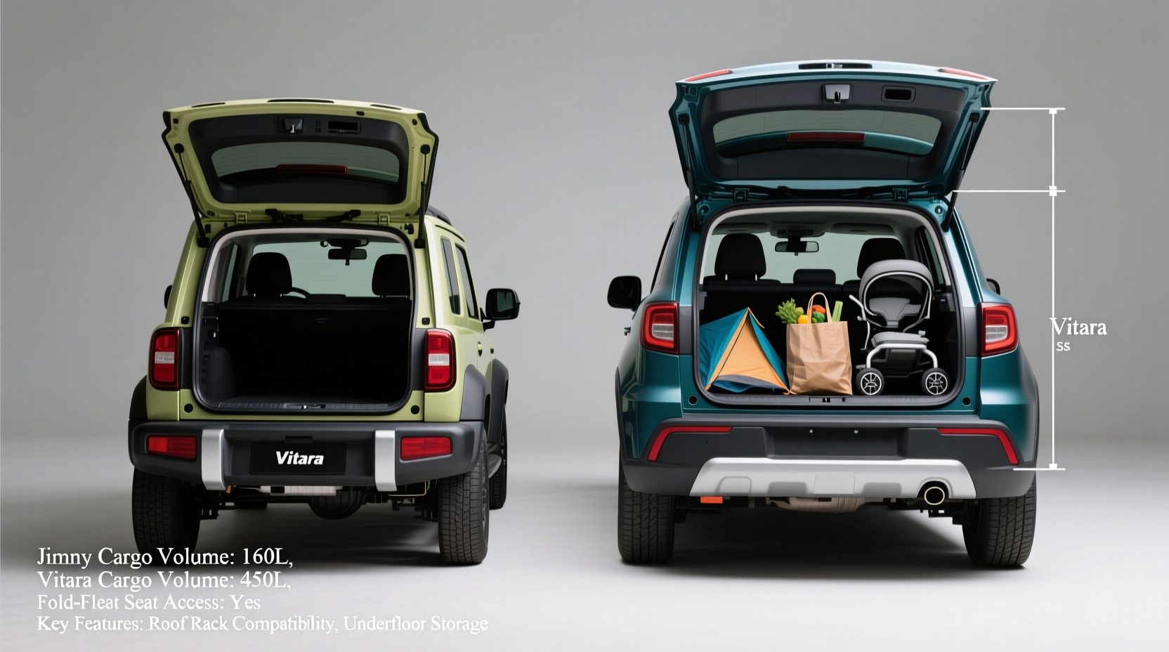 Jimny vs Vitara Trunk Comparison: Cargo Space, Usability & Real-World Fit
