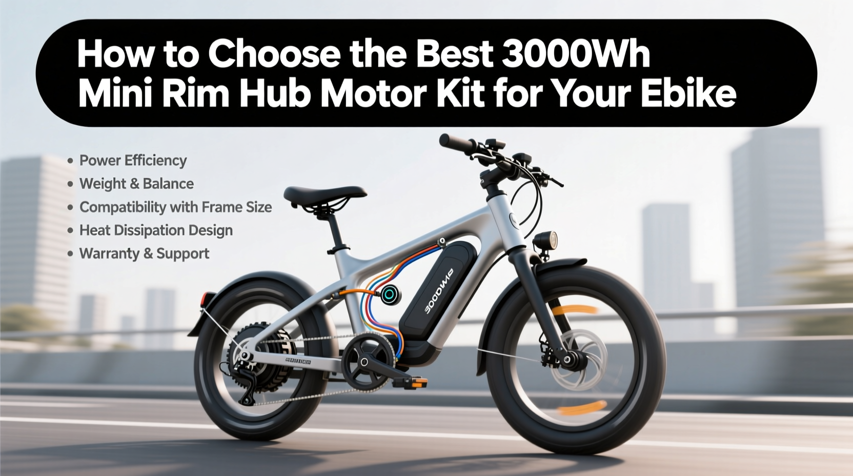 How to Choose the Best 3000Wh Mini Rim Hub Motor Kit for Your Ebike