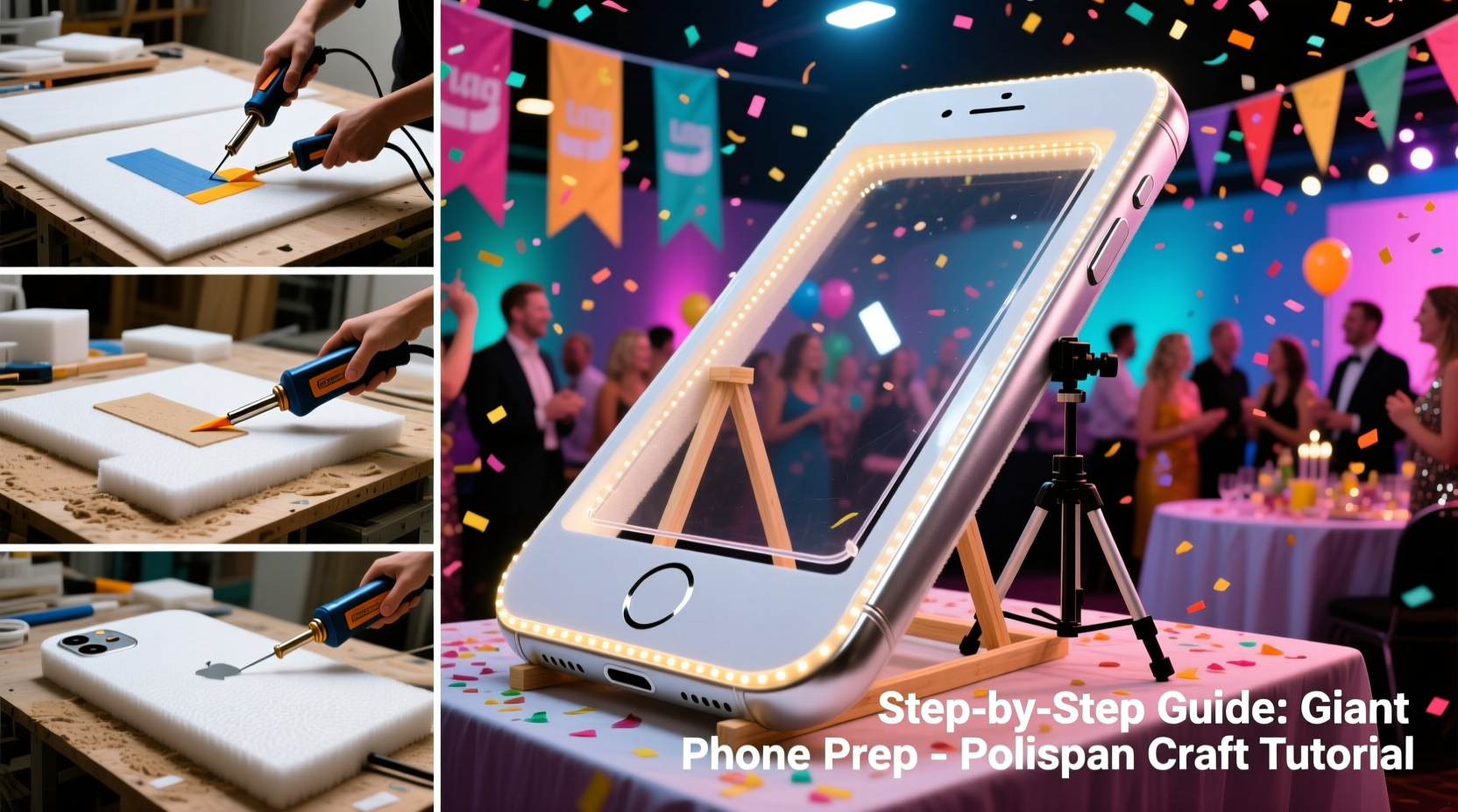 Step By Step Guide To Crafting A Giant Mobile Phone Prop Using Polispan ...