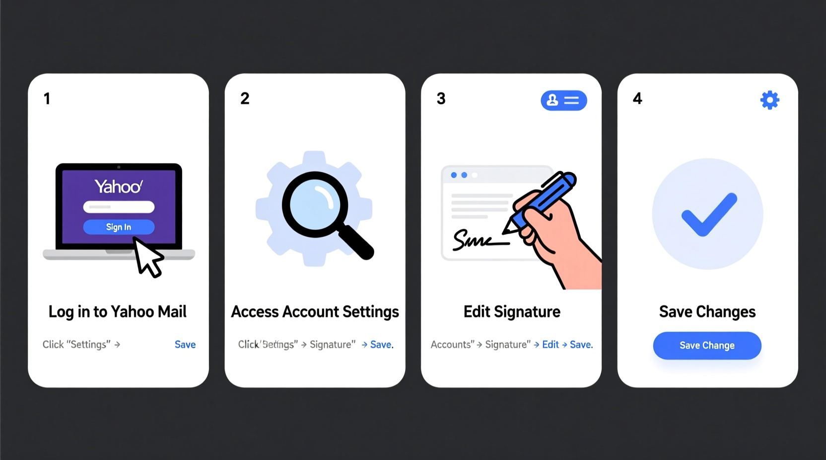 A Step By Step Guide To Customize And Update Your Signature In Yahoo Mail