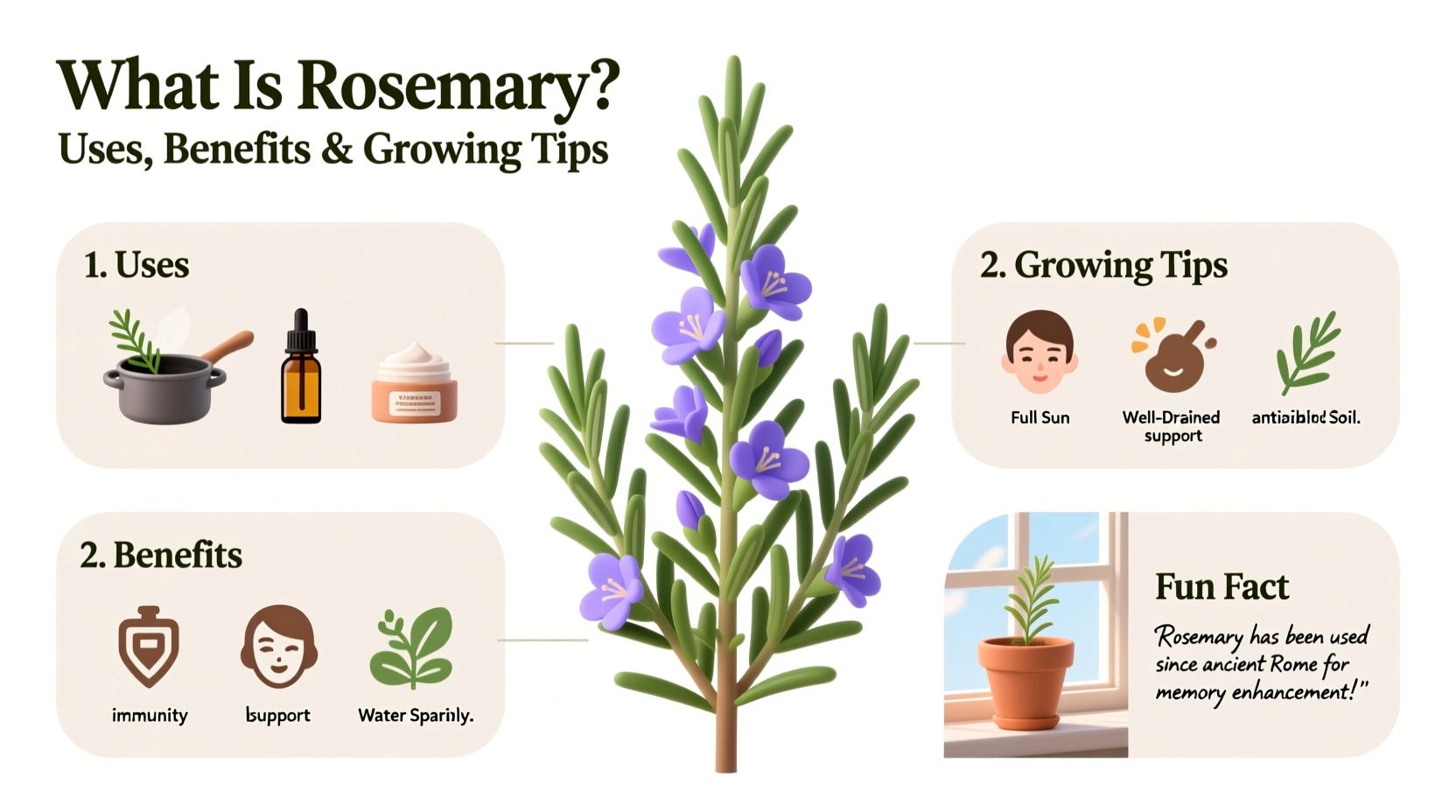What Is Rosemary? Uses, Benefits & Growing Tips