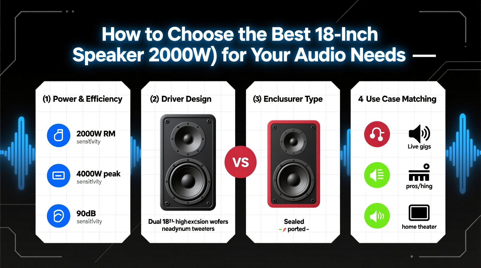How to Choose the Best 18 Inch Speaker 2000 Watt for Your Audio Needs