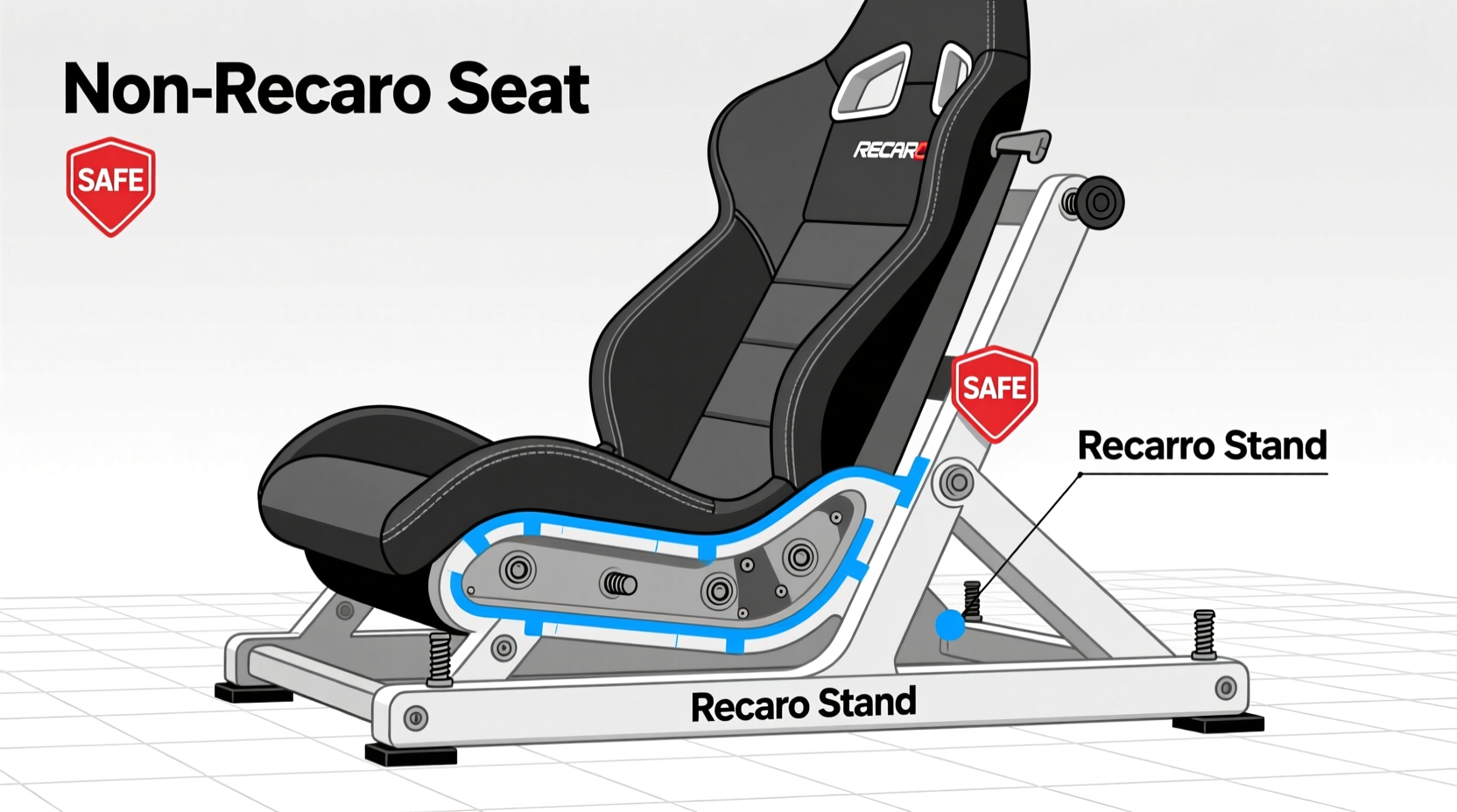 Yes, Non-Recaro Seats Can Safely Mount on Recaro Stands
