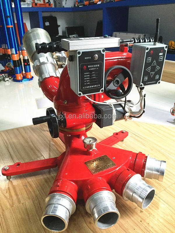 Portable fire monitor, remote control fire water cannons-Jiujiang fire ...