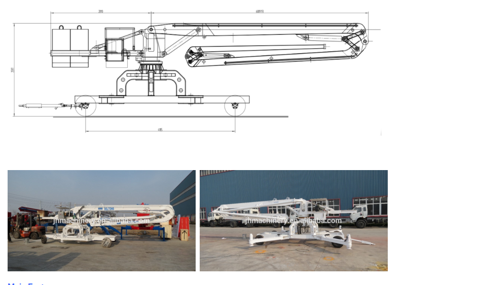 Wheeled concrete placing machine/concrete placing machine/mobile ...