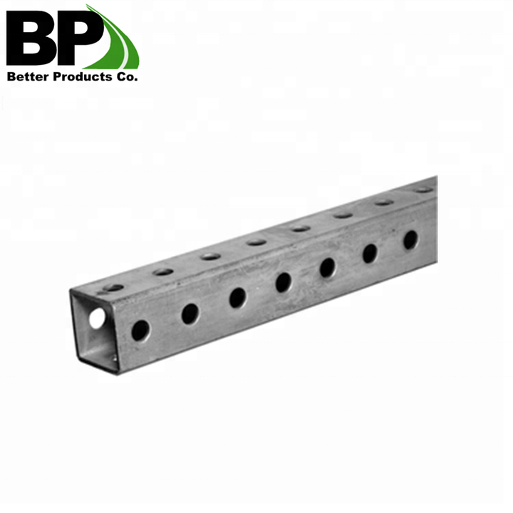 Galvanized Metal Square Post Anchor Sleeve Perforated Sign Pipe - Buy ...