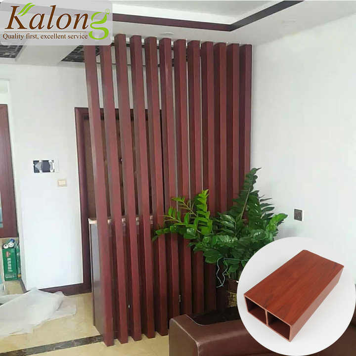 Rot proof WPC square tube ceiling partition for house decoration ...