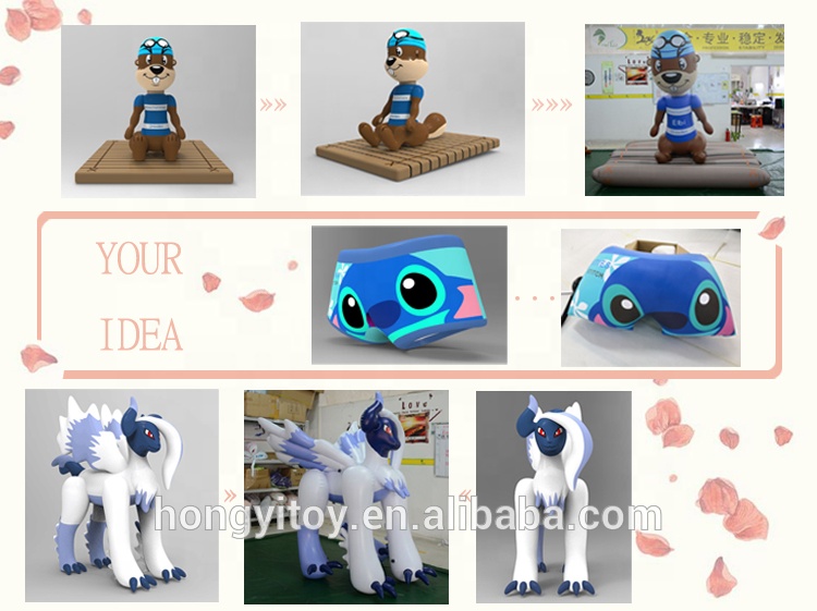 Custom Orange Color Inflatable Flying Dragon Inflatable Laying Goodra ...