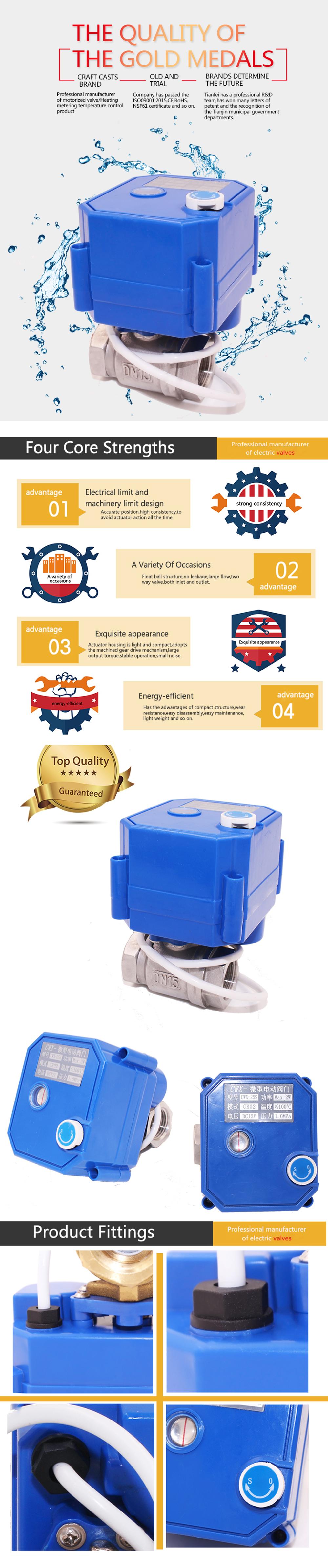 actuated valves CWX-25S motorized valve with manual function and indicator