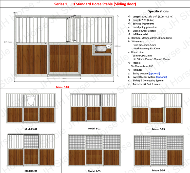 Used Classic Wooden Galvanized Horse Stall For Horse Shed Shelter