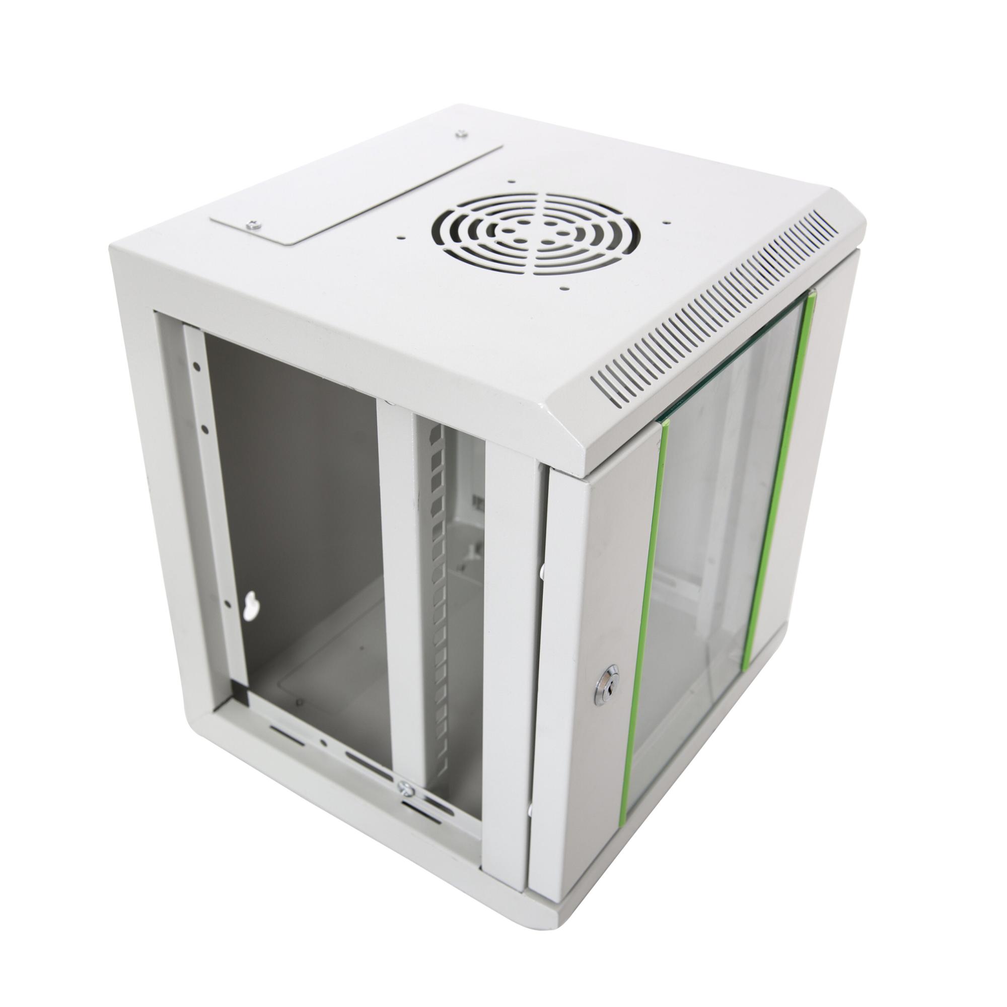 4U 6U White Glass Door 10 Inch Wall Mount Rack Cabinet Products from ...