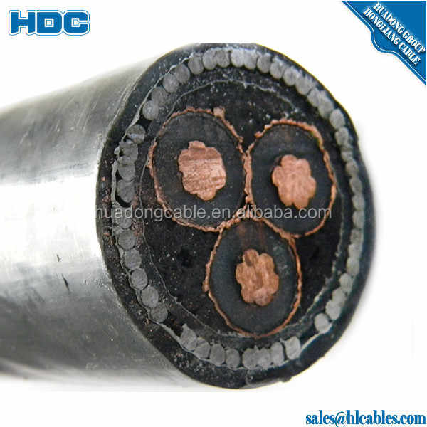 XLPE Insulated PVC sheathed Armoured Copper Medium Voltage Mains Cable 3 core 35mm-185mm2 240mm2 ...