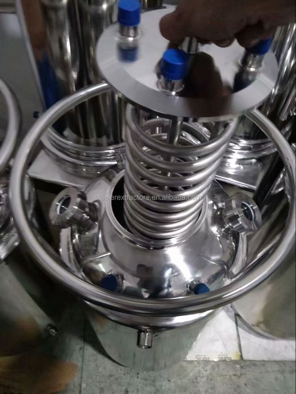 Single Jacketed Stainless Steel 304 14" X 60" Solvent Tank with Cooling ...