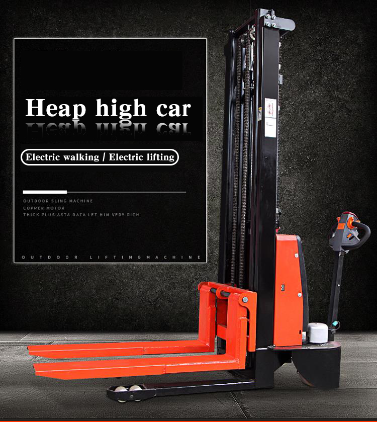 Electr pallet stacker forklift 2ton with battery, fully electric ...