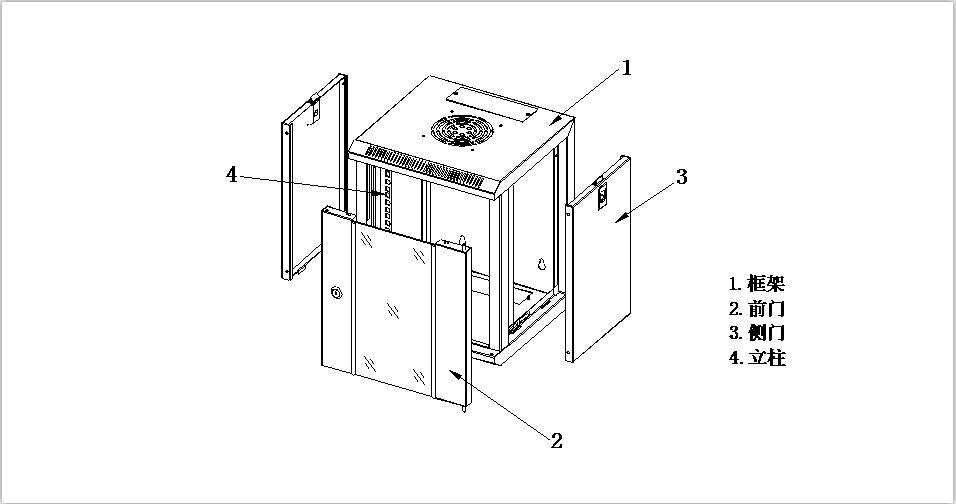 4U 6U White Glass Door 10 Inch Wall Mount Rack Cabinet Products from ...
