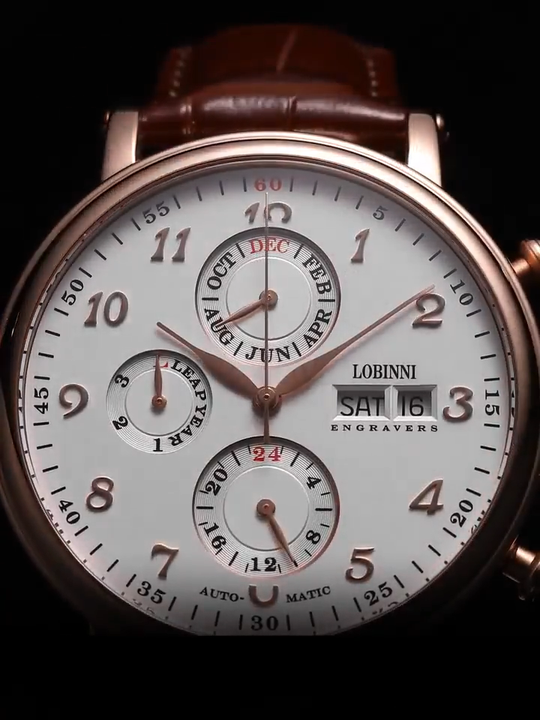 Customized LOBINNI Men's Ultra-Thin Mechanical Movement Watch - Luxury ...