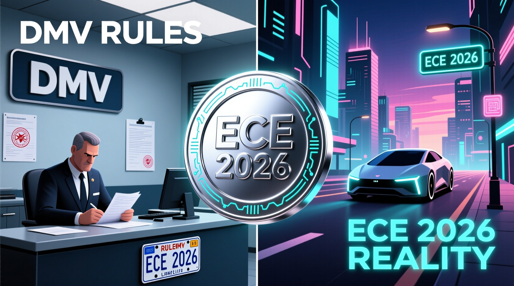 Emblem Legality: DMV Rules vs. ECE 2026 Reality