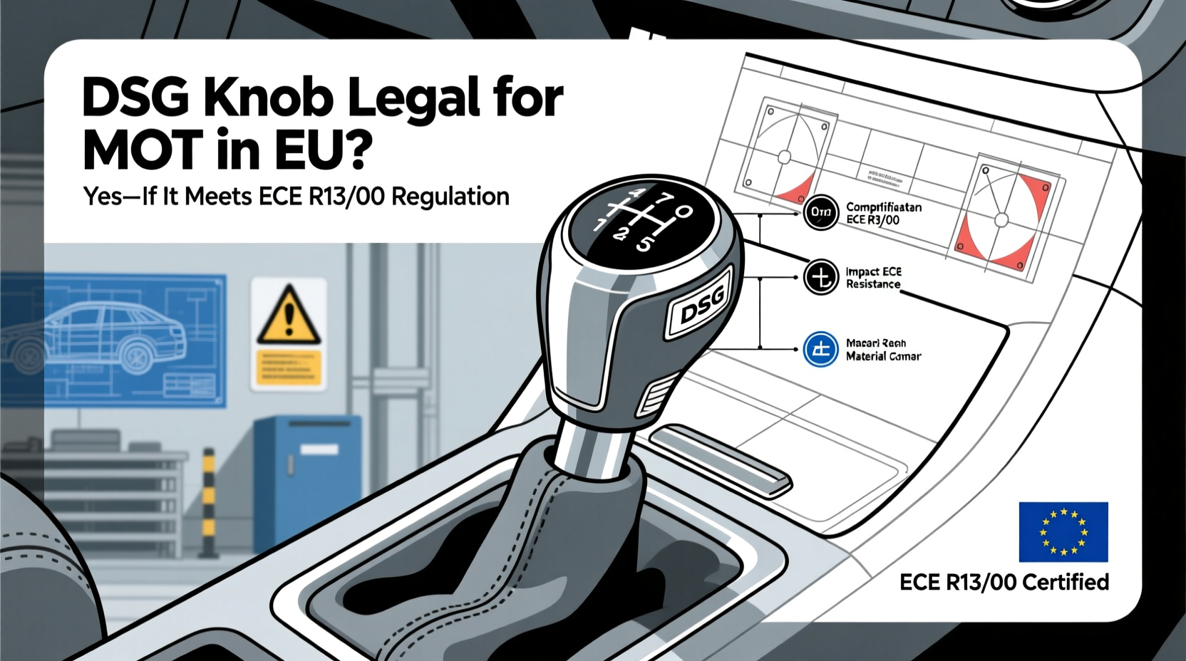 DSG Knob Legal for MOT in EU? Yes—If It Meets ECE R13/00 Regulation