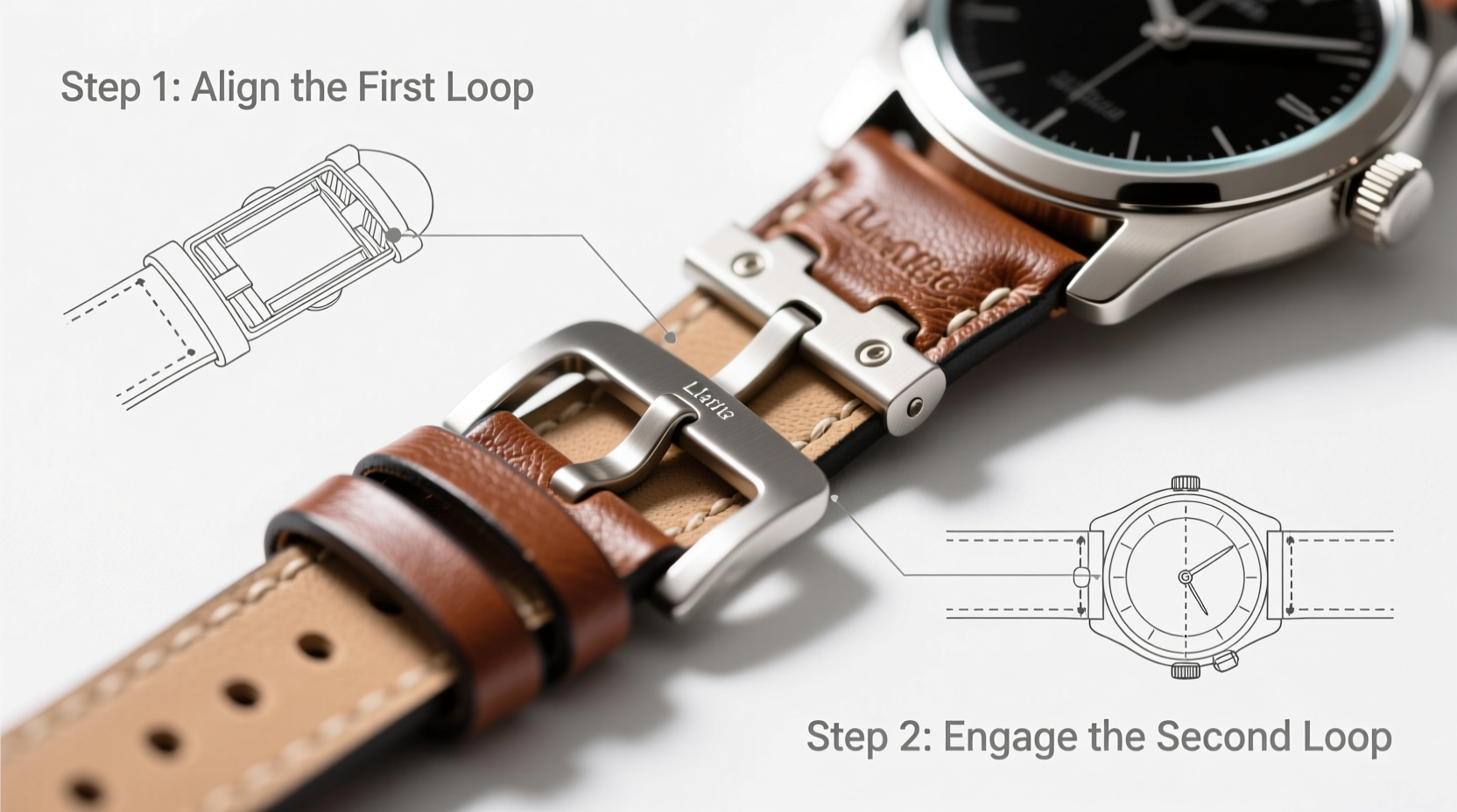 Mastering The Installation Of A Lia Double Loop Leather Watch Band A ...