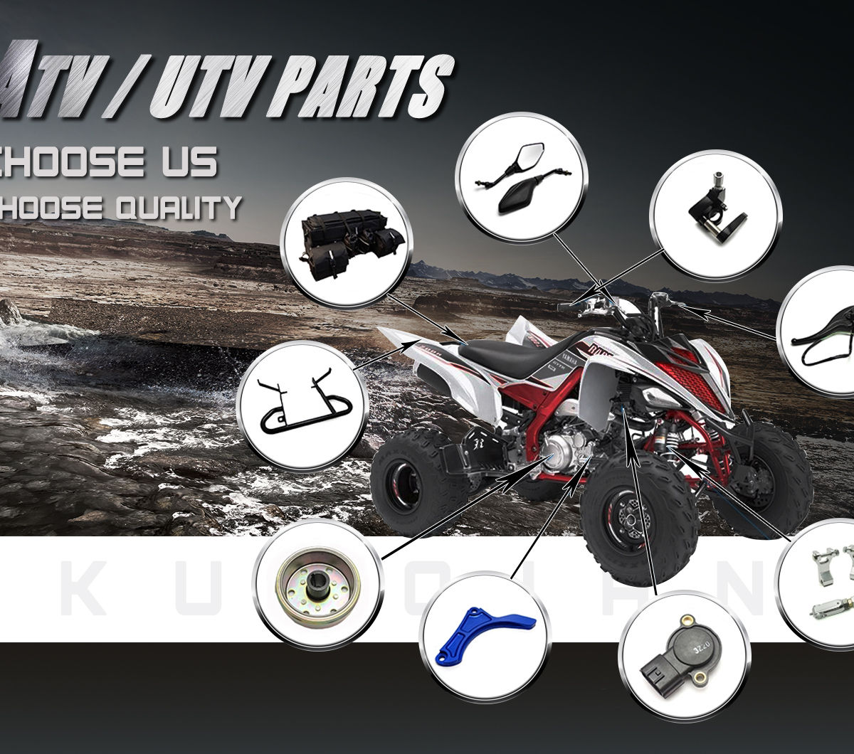 Zibo Kuoqian Machinery Co., Ltd. - atv spare parts, motorcycle spare parts