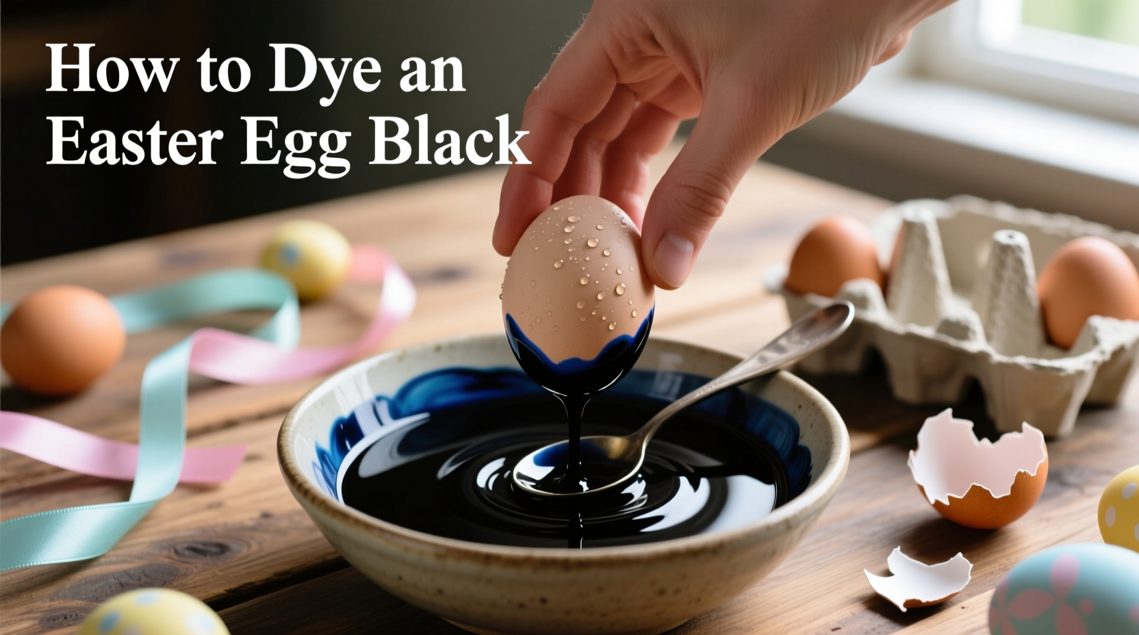 How to Dye an Easter Egg Black