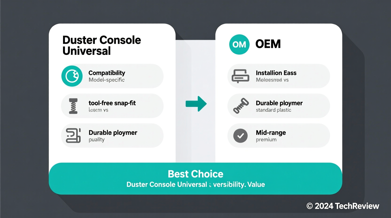 Duster Console Universal vs OEM: Key Differences & Best Choice