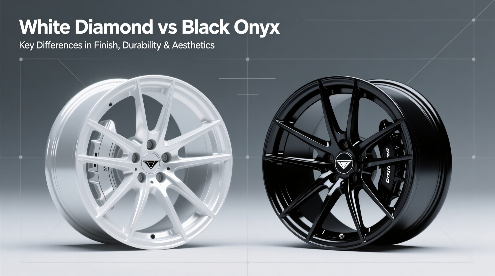 White Diamond vs Black Onyx Wheel Finishes: Key Differences