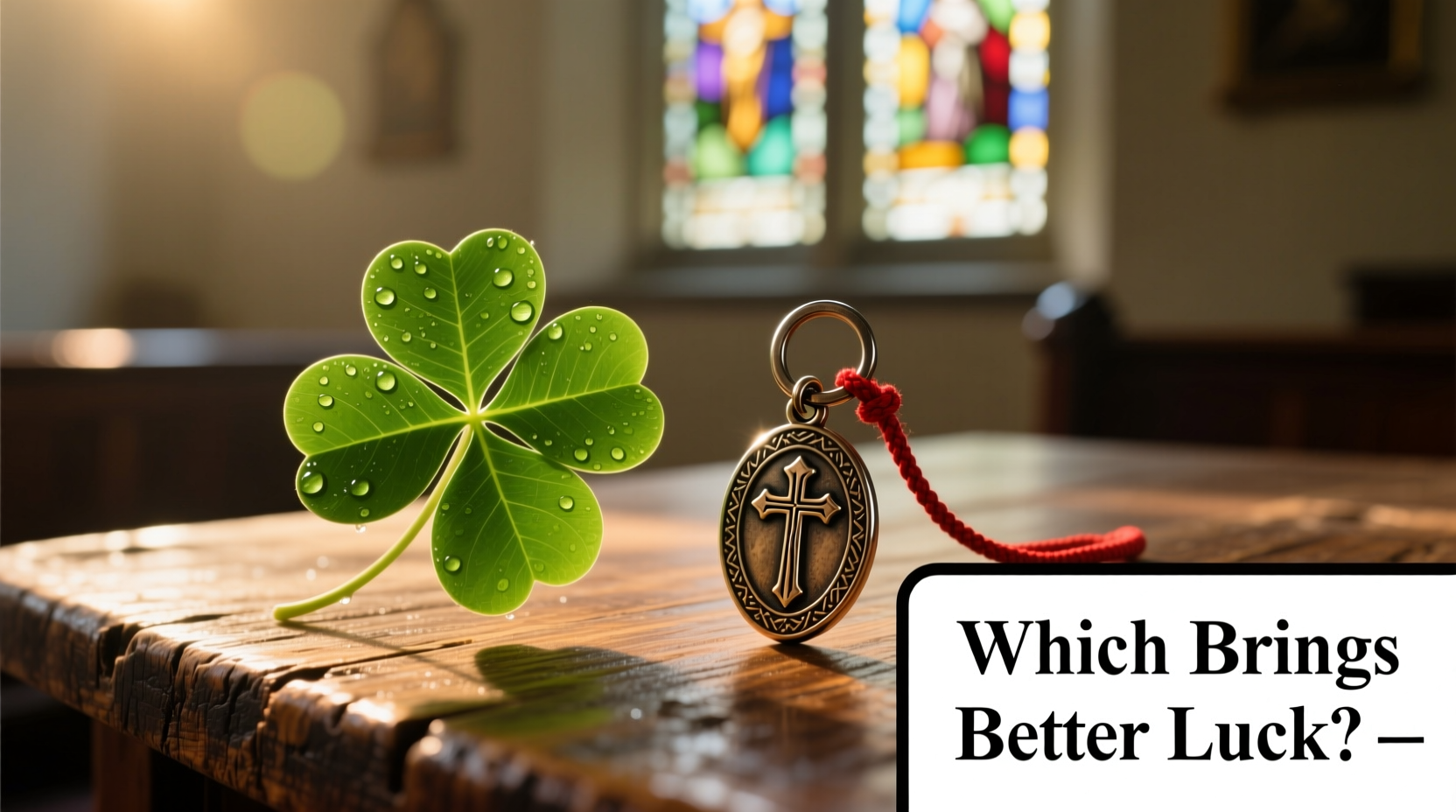 Four Leaf Clover Vs Religious Keychain Which One Brings Better Luck