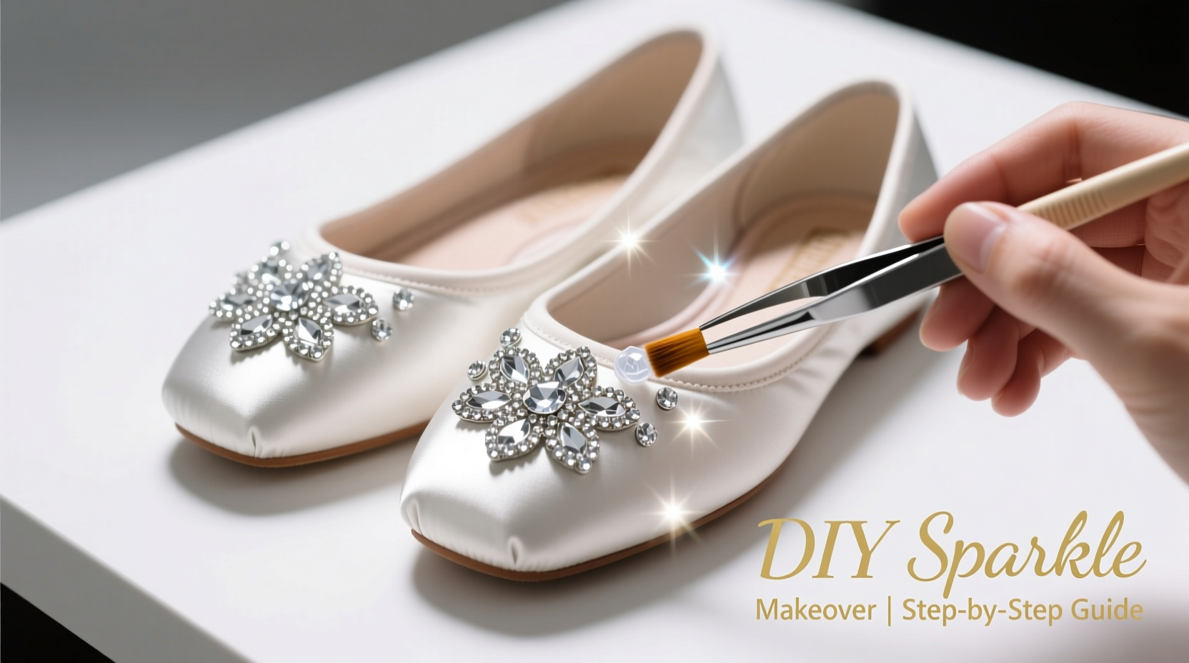 Step By Step Guide To Decorating Your Ballet Flats With Rhinestones For ...