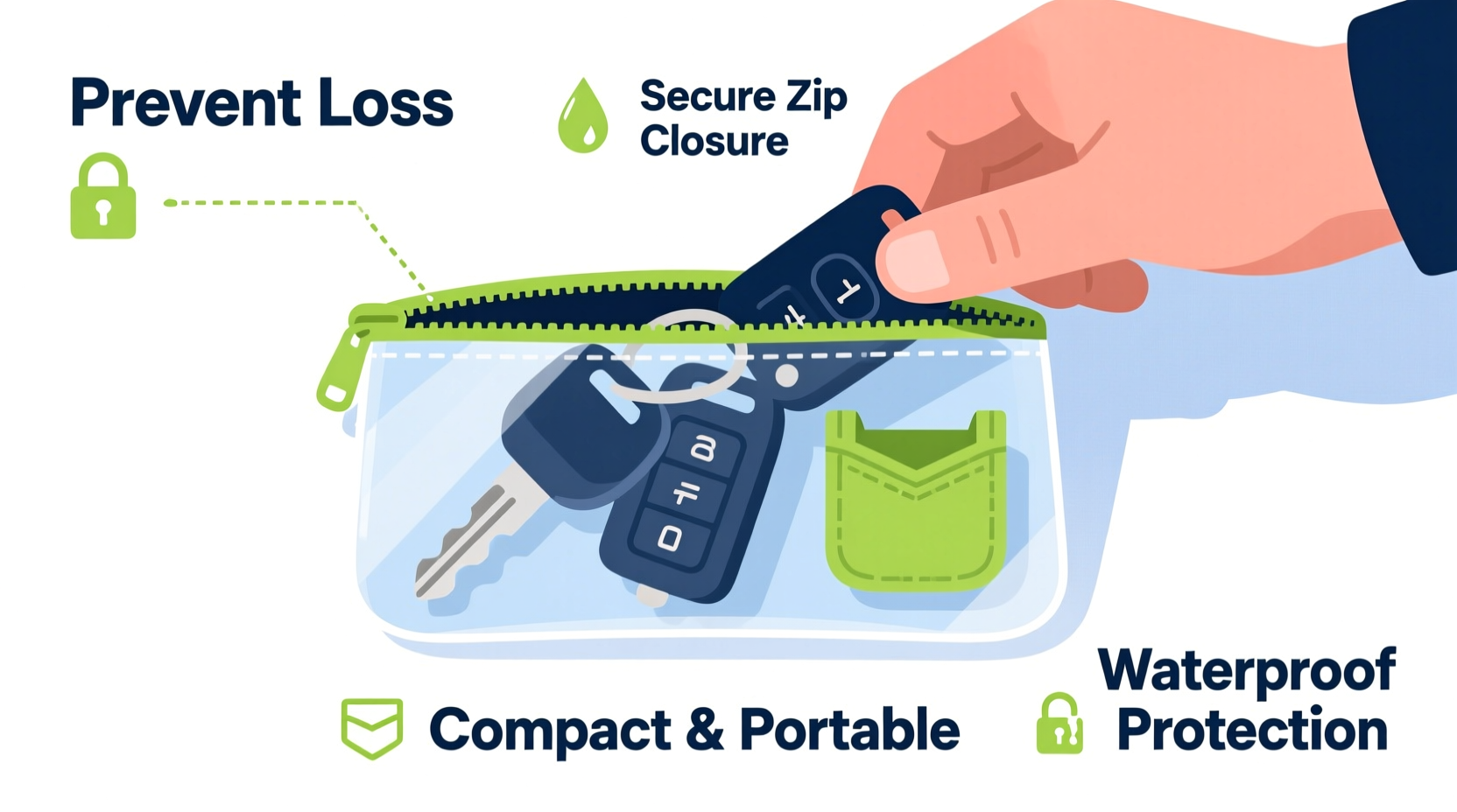 How To Secure And Protect Your Car Keys Using A Zipper Closure Bag ...