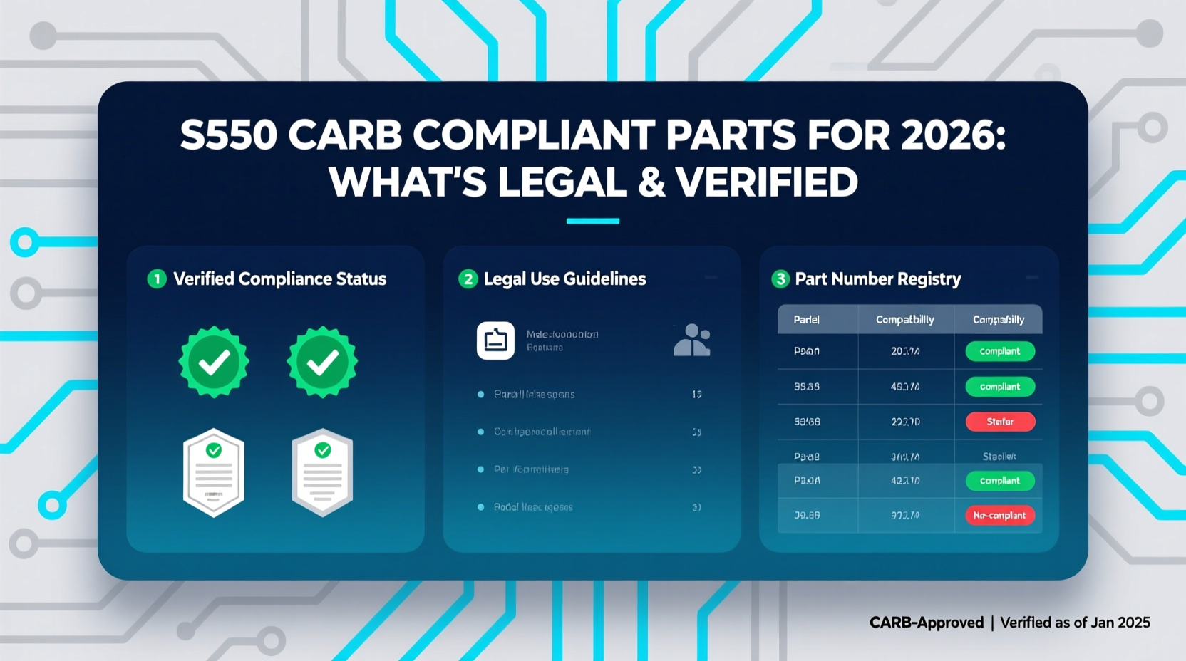 S550 Carb Compliant Parts for 2026: What’s Legal & Verified