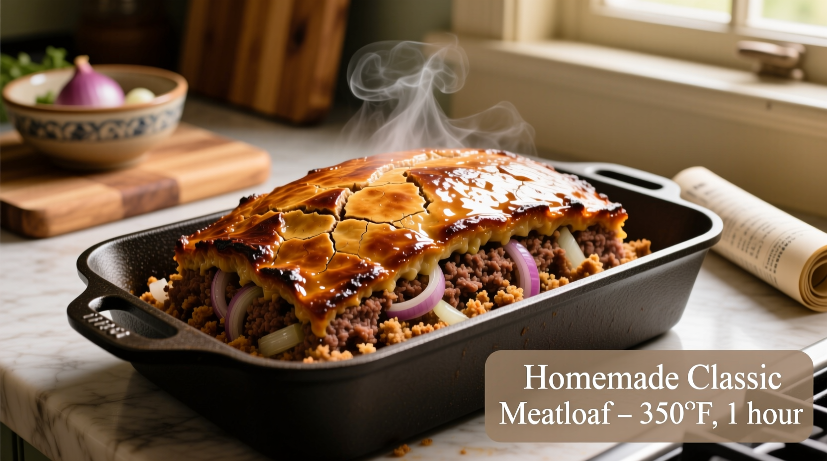 Fleischlaib mit Zwiebelsuppenmix: Rezept & Expertentipps