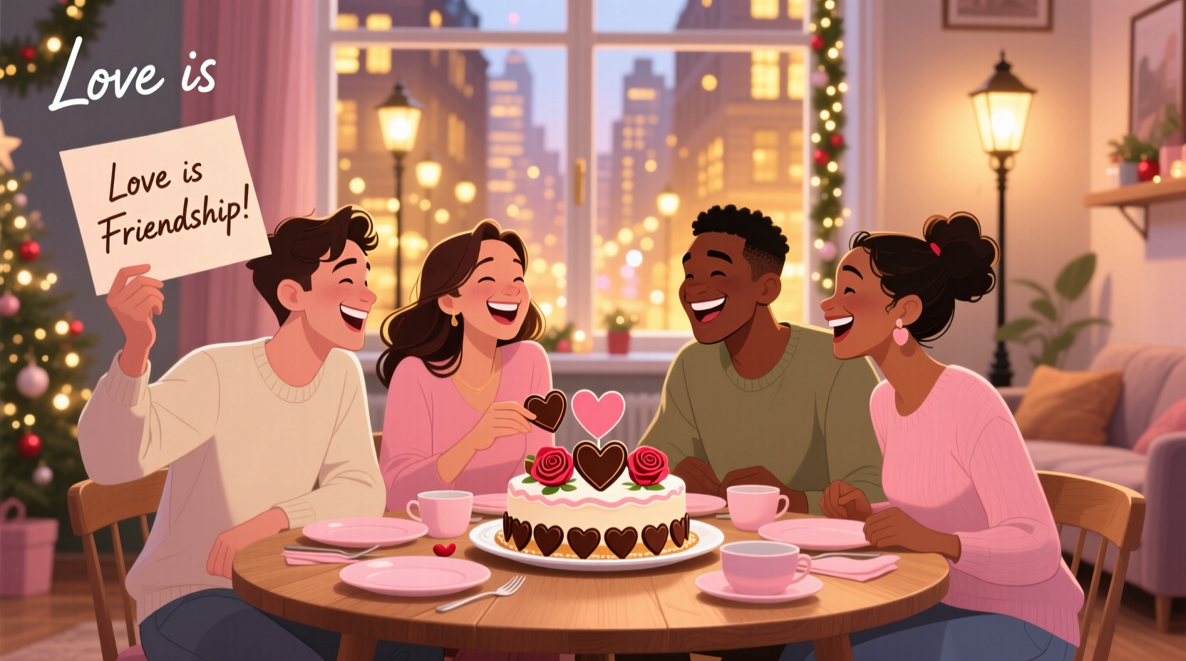 Yes, Friends Can Celebrate Valentine's Day Together