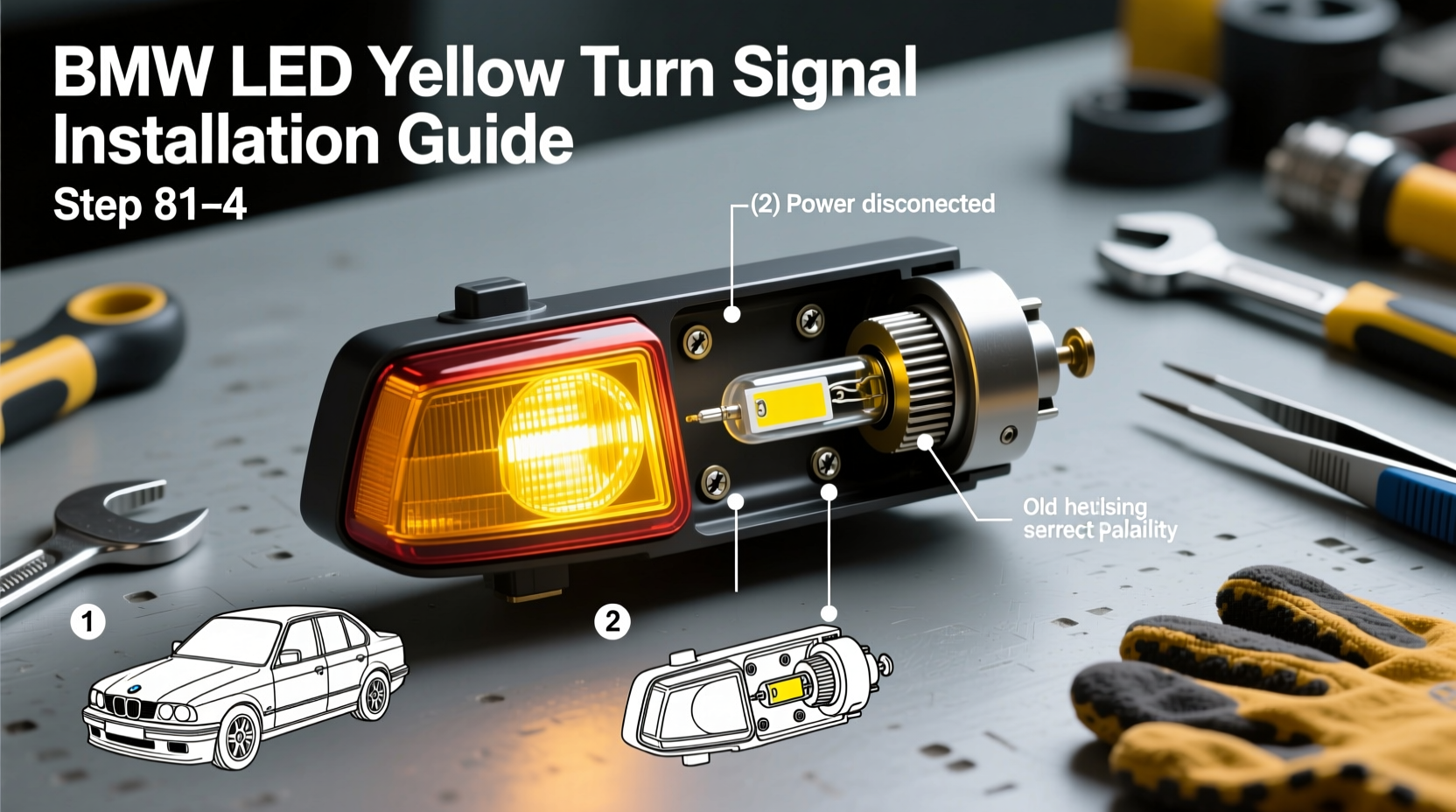 BMW LED Yellow Turn Signal Installation Guide